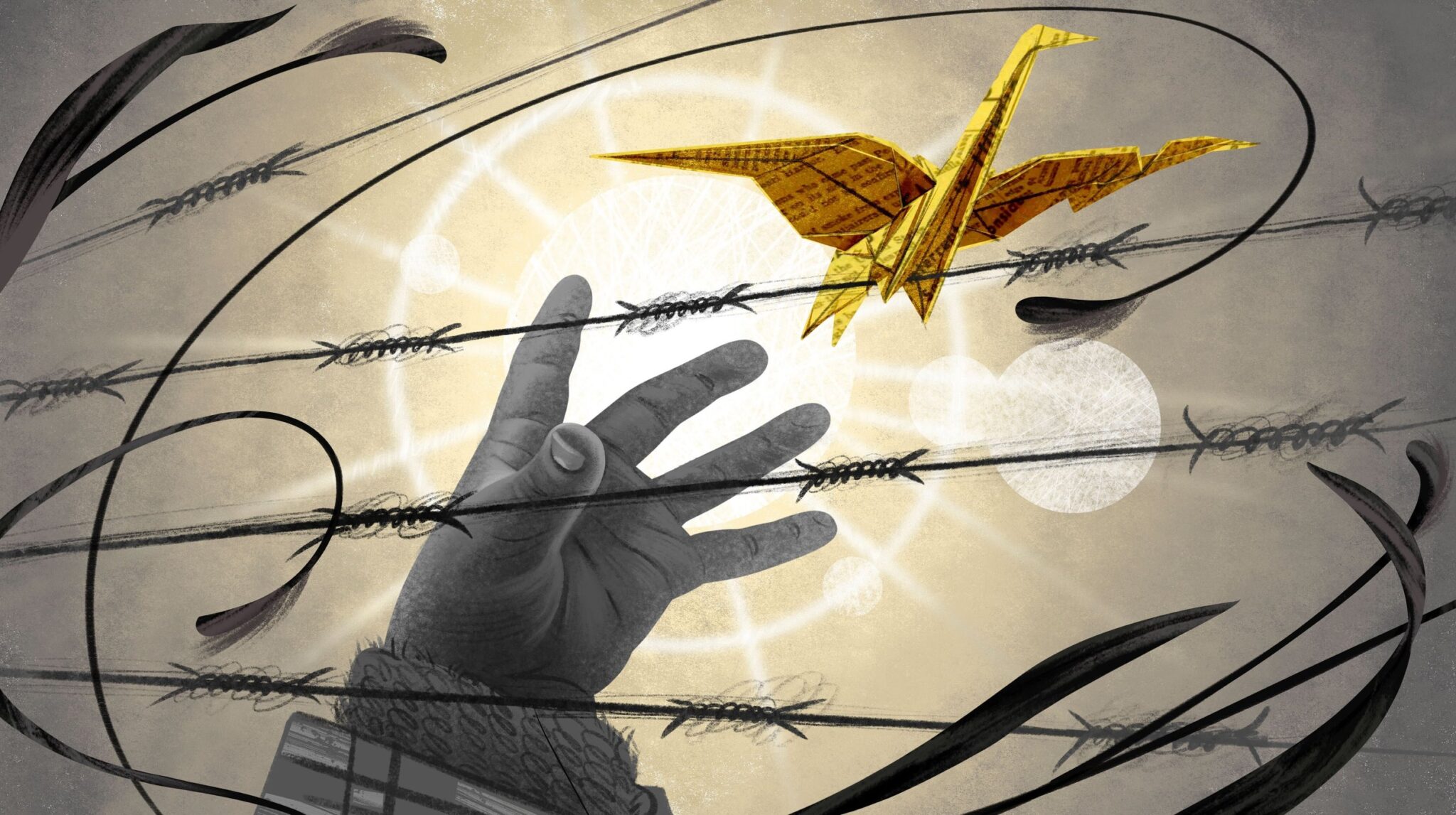 How to Fold an Origami Crane (activity for BARBED WIRE BETWEEN US ...